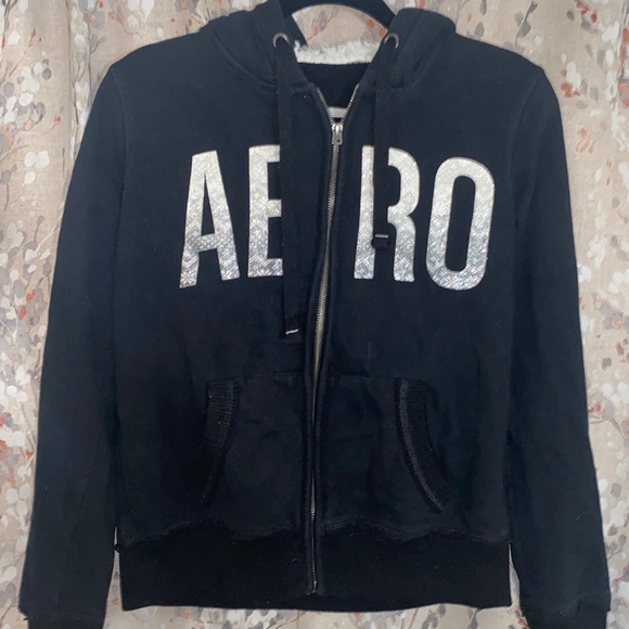Aeropostale | Tops | Vintage Aero Zipup Sweater With Faux Fur Hood ...
